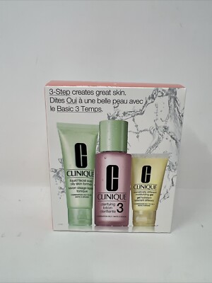NEW Clinique 3-Step Skin Care System 3pc Set (117) | eBay