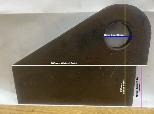 20mm Thick Mild Steel Plate Lifting Eye Scrap Very Heavy | eBay UK