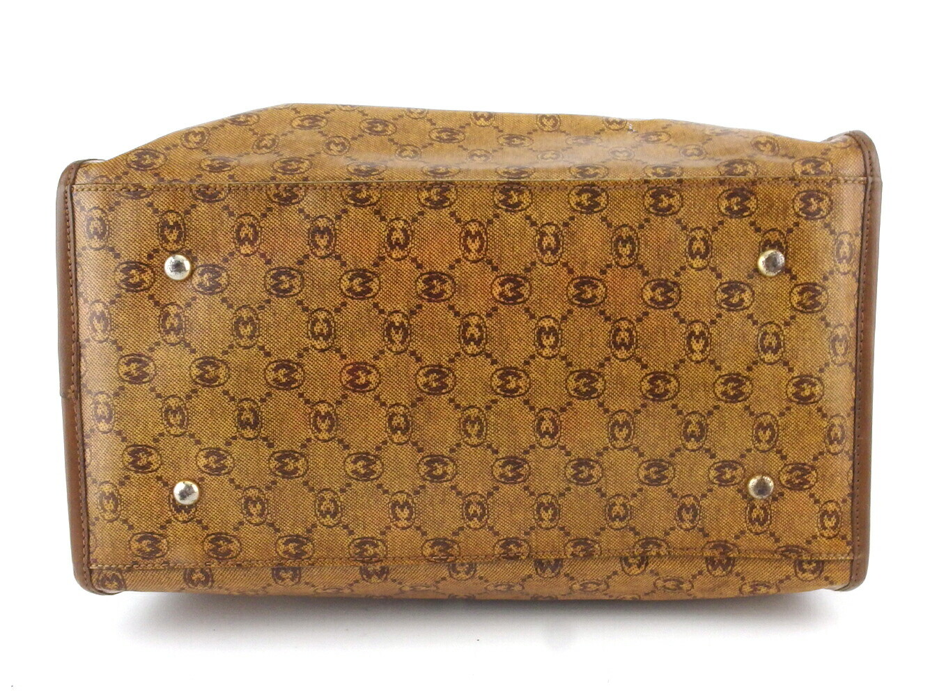 MORABITO Boston Bag Monogram Beige PVC x Leather Authentic USED T20348 ...