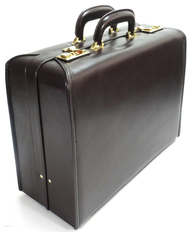 Faux Leather Pilot Case Business Laptop Travel Flight Briefcase Hand ...