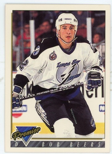 1993-94 Topps Premier Lightning Hockey Card #44 Bob Beers | eBay