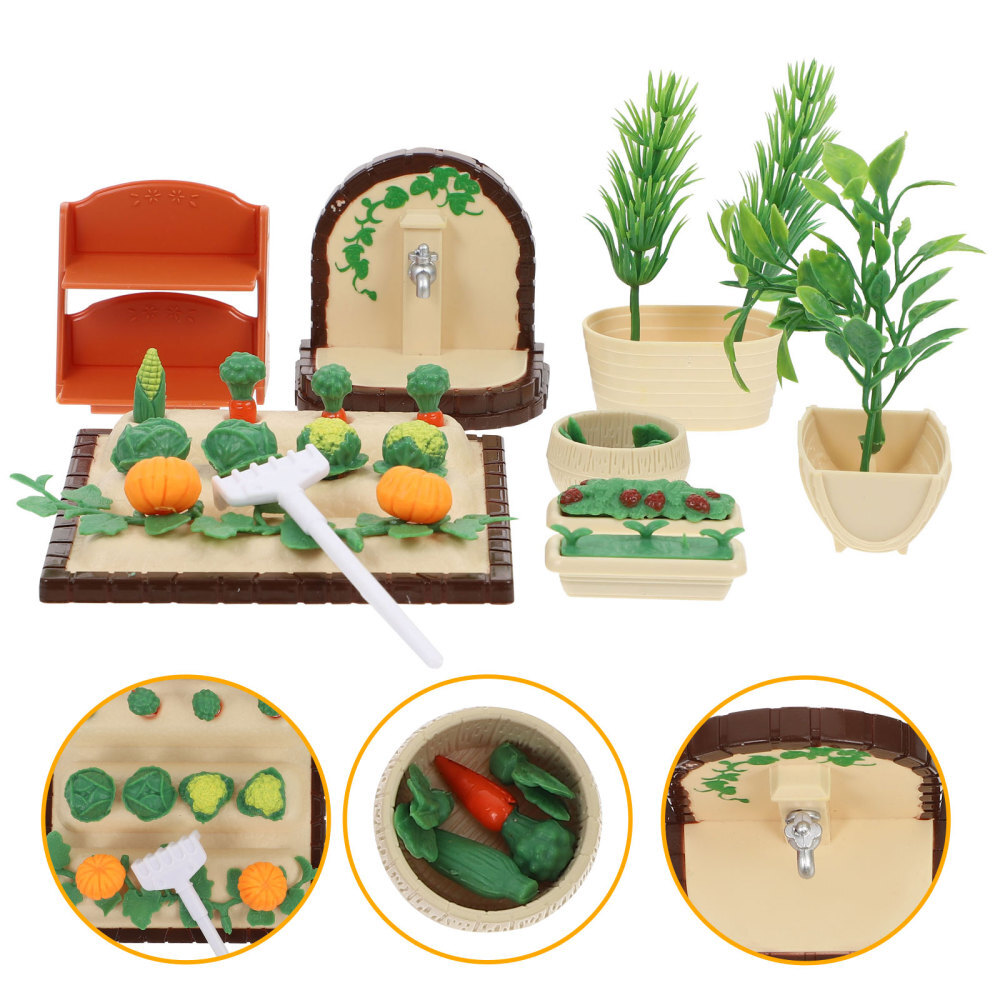 Decorative Mini Models Micro Landscape Vegetable Garden Child ...