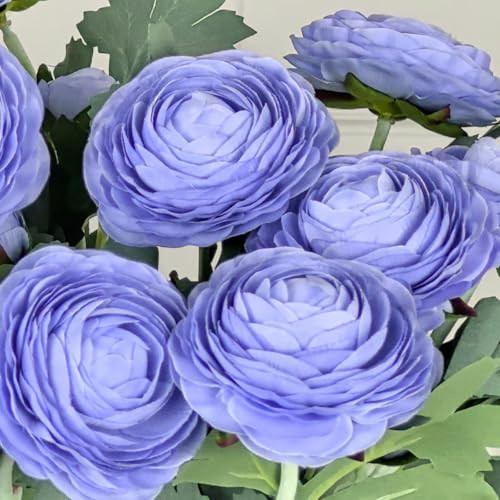 Artificial Ranunculus Flowers with Real Touch Stem, Silk Ranunculus ...