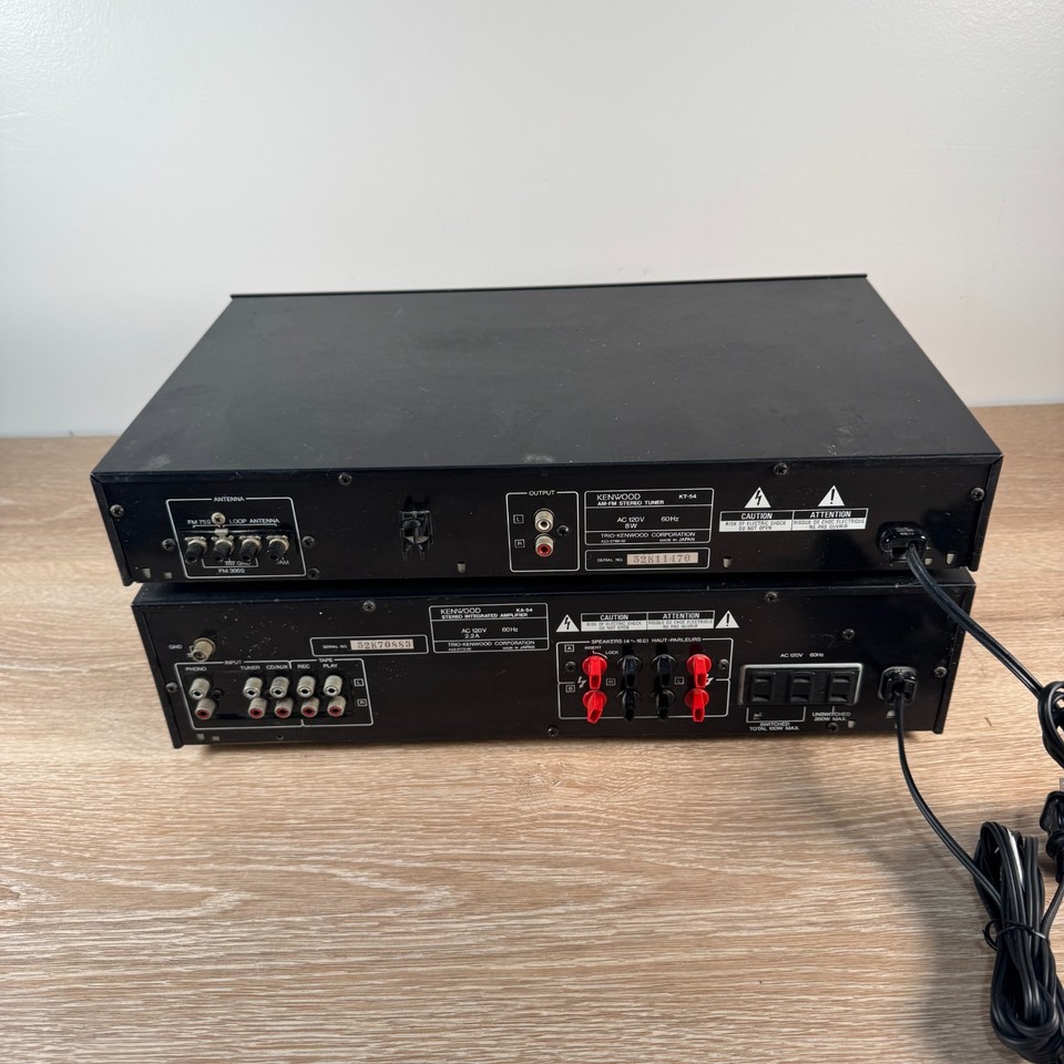 Vintage 1980's Kenwood KA-54 Stereo Integrated Amplifier and KT-54 ...