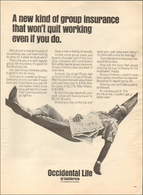 1967 Vintage ad for Occidental Life of California`Insurance retro Photo ...