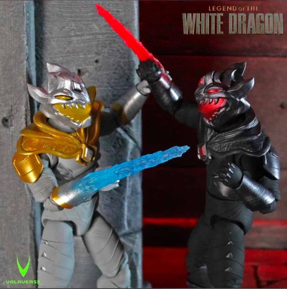 VALAVERSE 1:12 LEGEND OF WHITE DRAGON POWER RANGERS 6" FIGURES 2-PACK ...