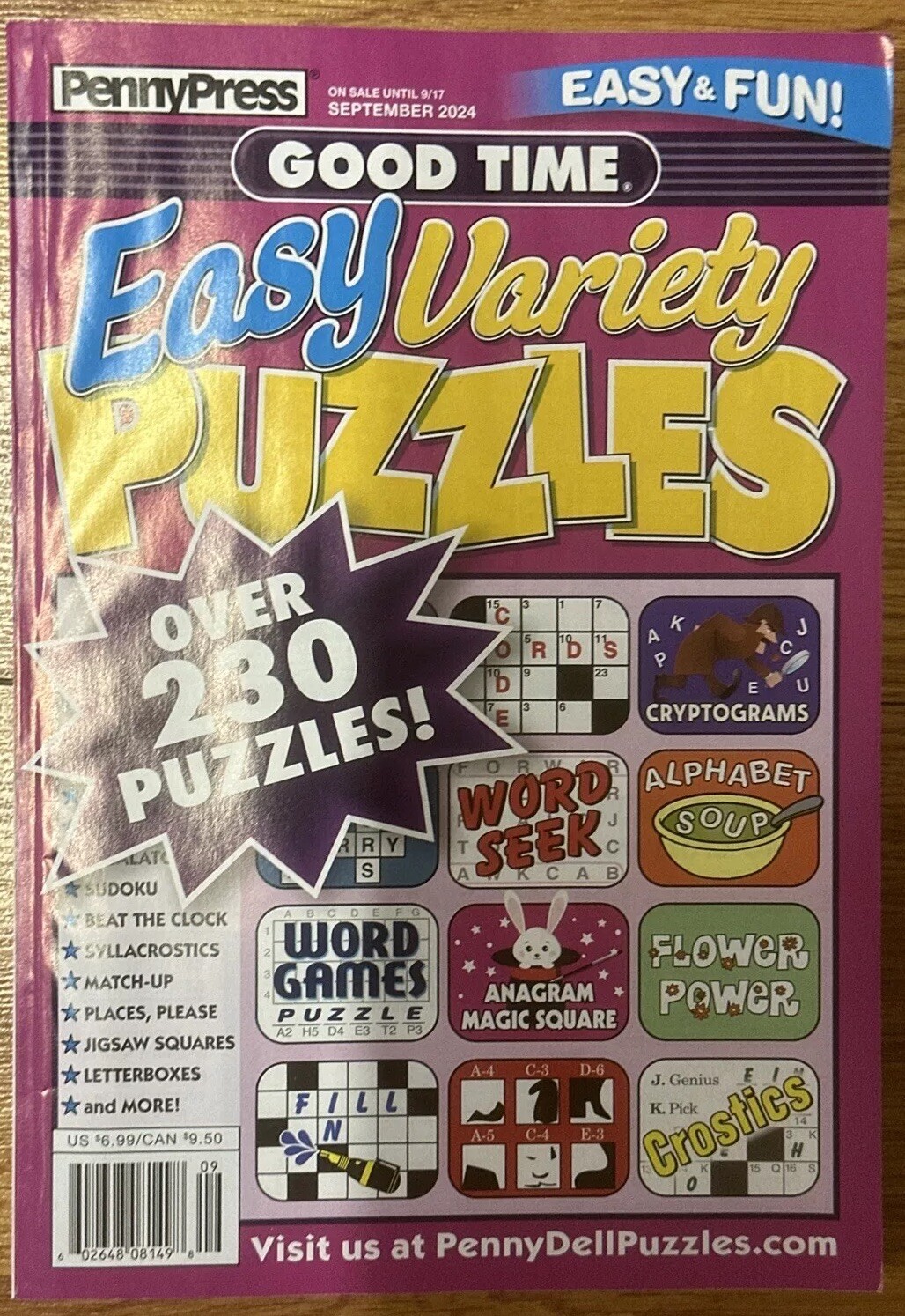 Penny Press Good Time Easy Variety Puzzles Magazine Over 230 Puzzles ...