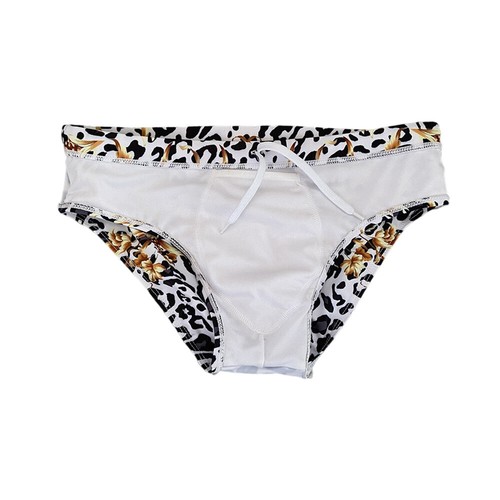 Men's Swimming Leopard Trunks Print Triangle Sport Low Waist Bathing ...