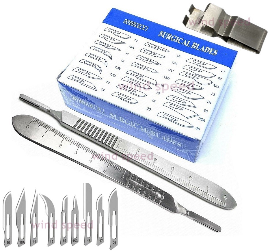 Carbon Steel Scapel Blades Dental Surgical Blade Handle Remover Medical ...