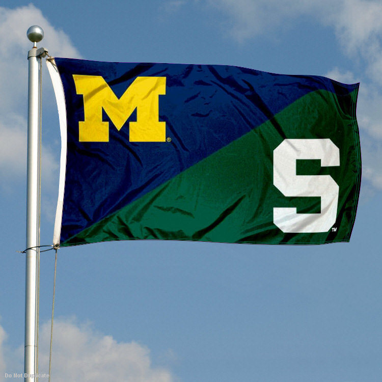 Michigan vs. Michigan State House Divided Flag and Banner | eBay