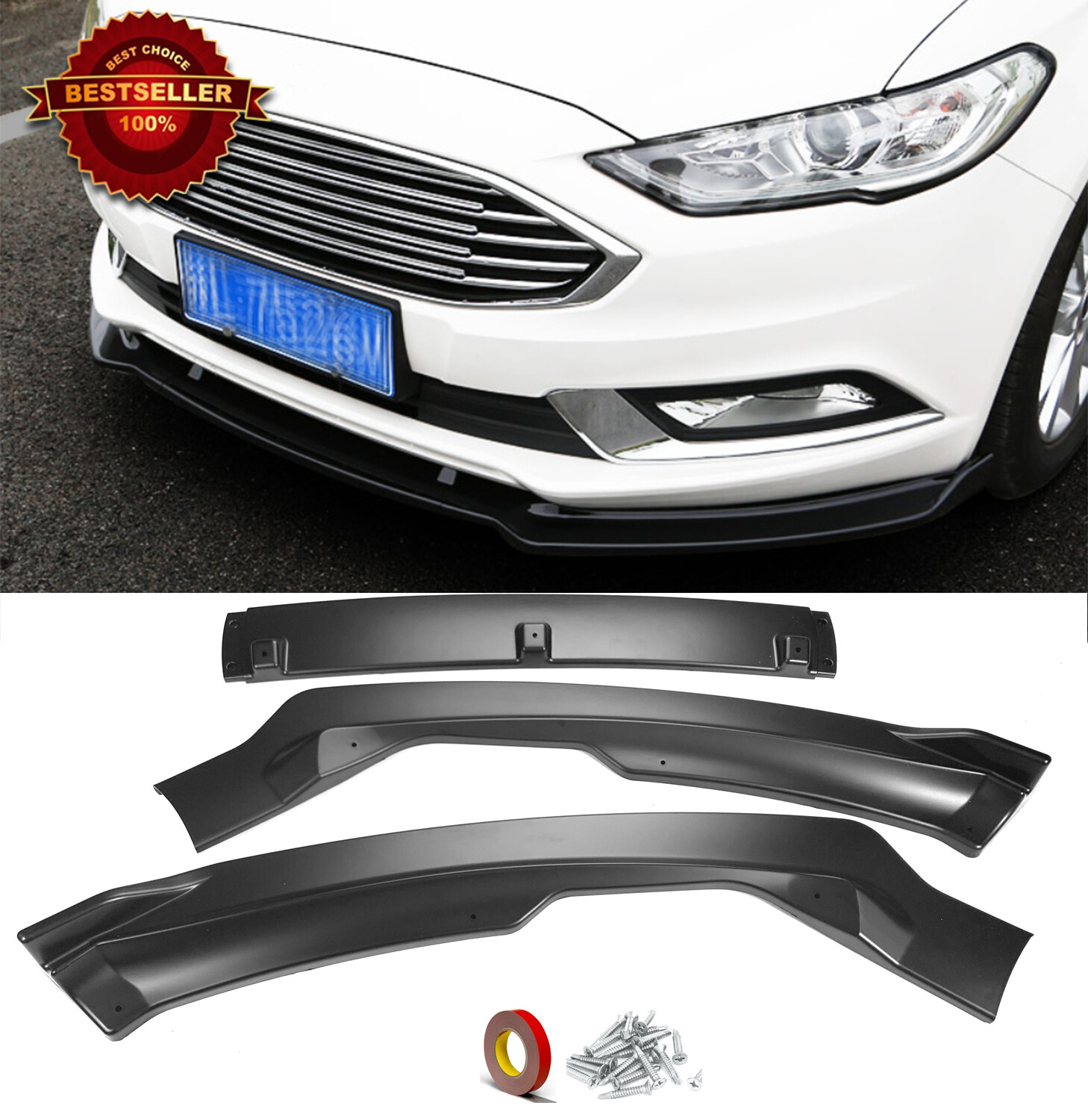 Matt Bumper Lip Spoiler Diffuser Splitter Winglet Diffuser For 17-18 ...