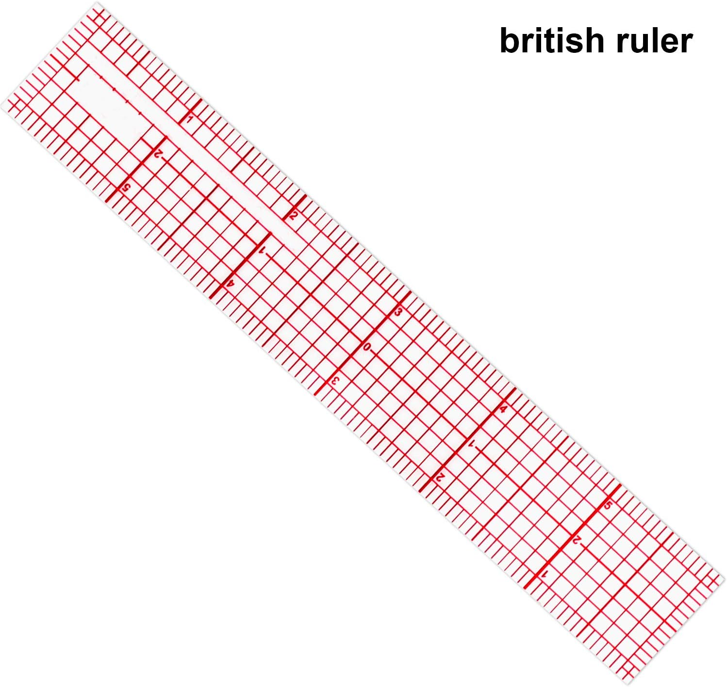 4 Pieces Clear Plastic Ruler Grid Transparent Ruler Plastic Straight ...