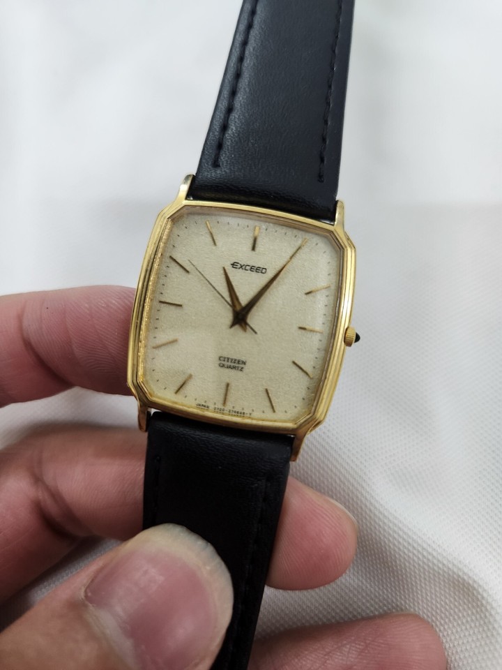 Vintage Citizen Exceed Tank 2730-273508 Stardust Textured dial YP30 | eBay