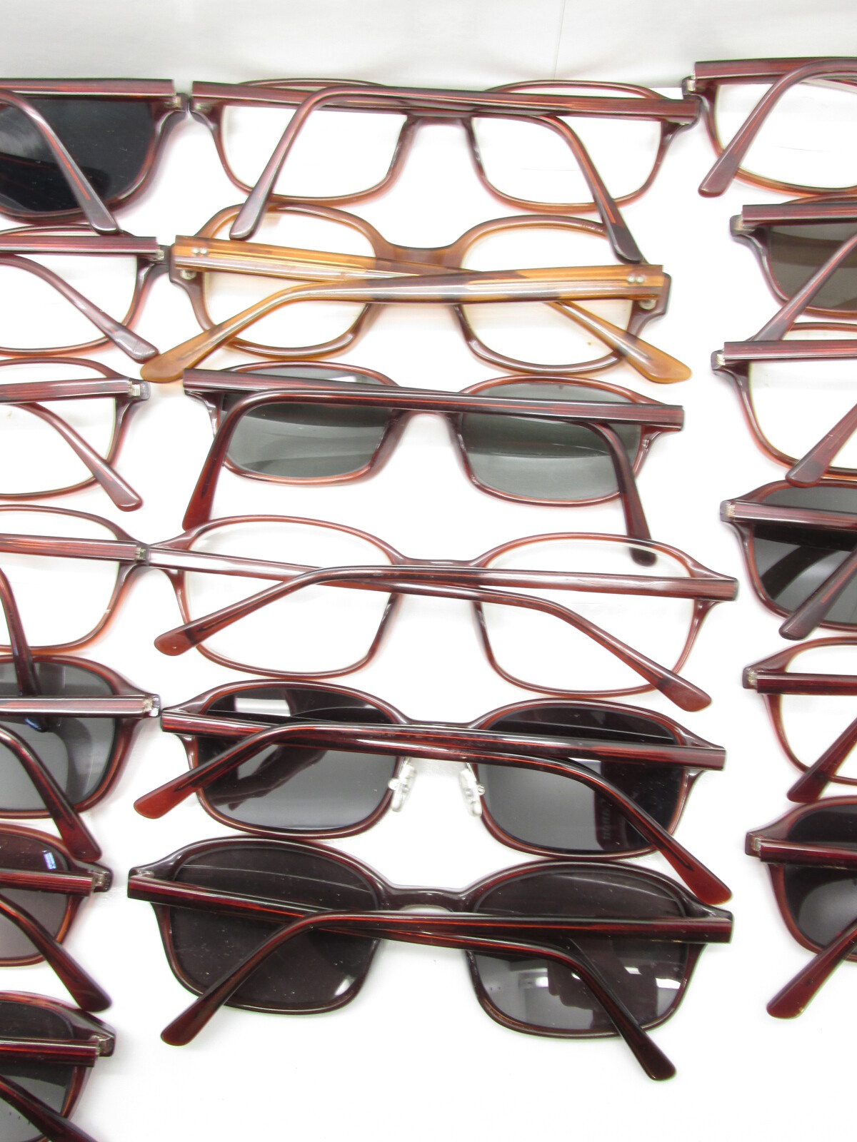 SET of 25 VINTAGE ROMCO MILITARY R-5A BCG EYEGLASSES FRAMES brown bulk ...