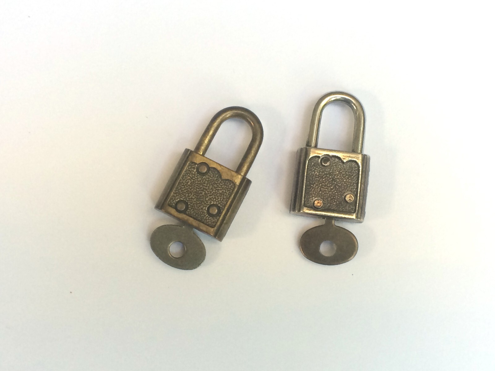 Set of two Mini Locks with Keys for purses, bags, luggage, etc | eBay