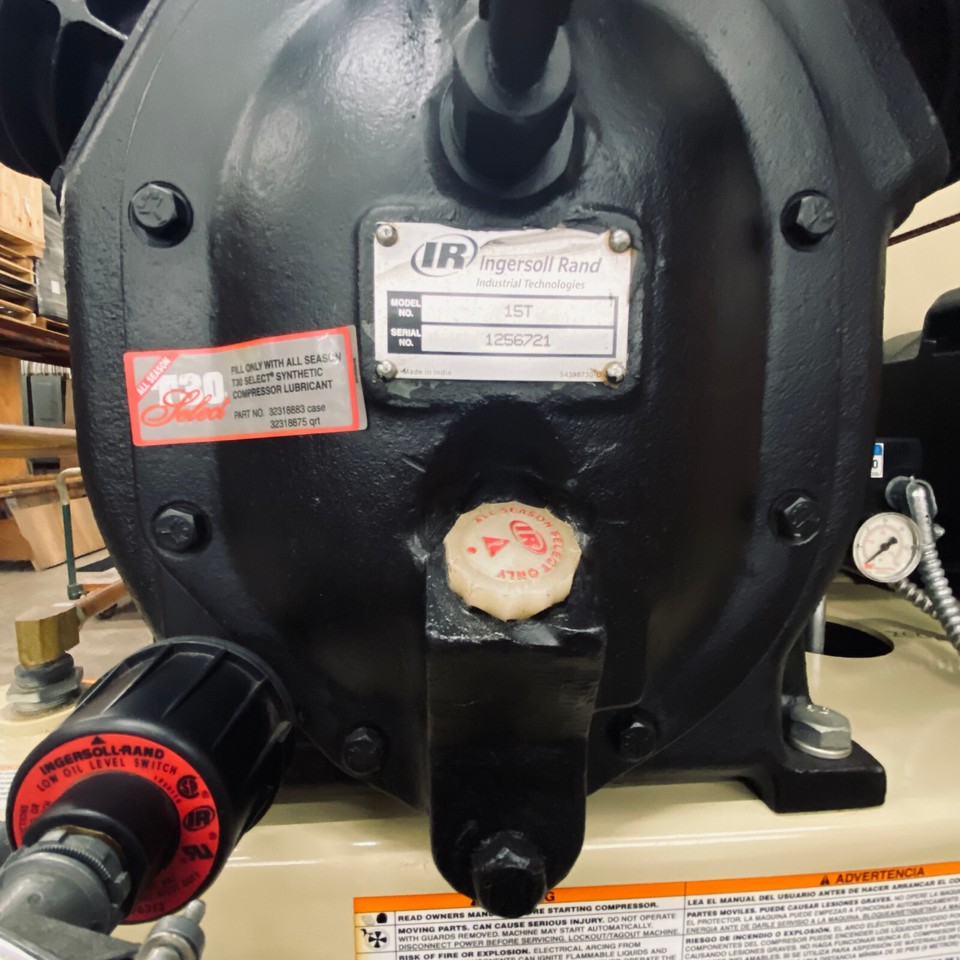 sold ****Ingersoll Rand air compressor model 15te20-p 20 hp with 120 ...