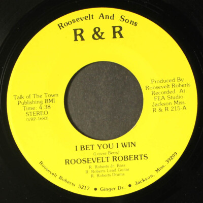 ROOSEVELT ROBERTS: hooked on your love / i bet you win R&R 7" Single 45 ...