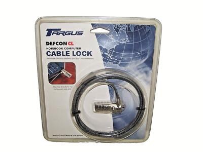 Targus DEFCON CL Laptop Computer Cable Lock - Resettable 4 Digit-Code ...