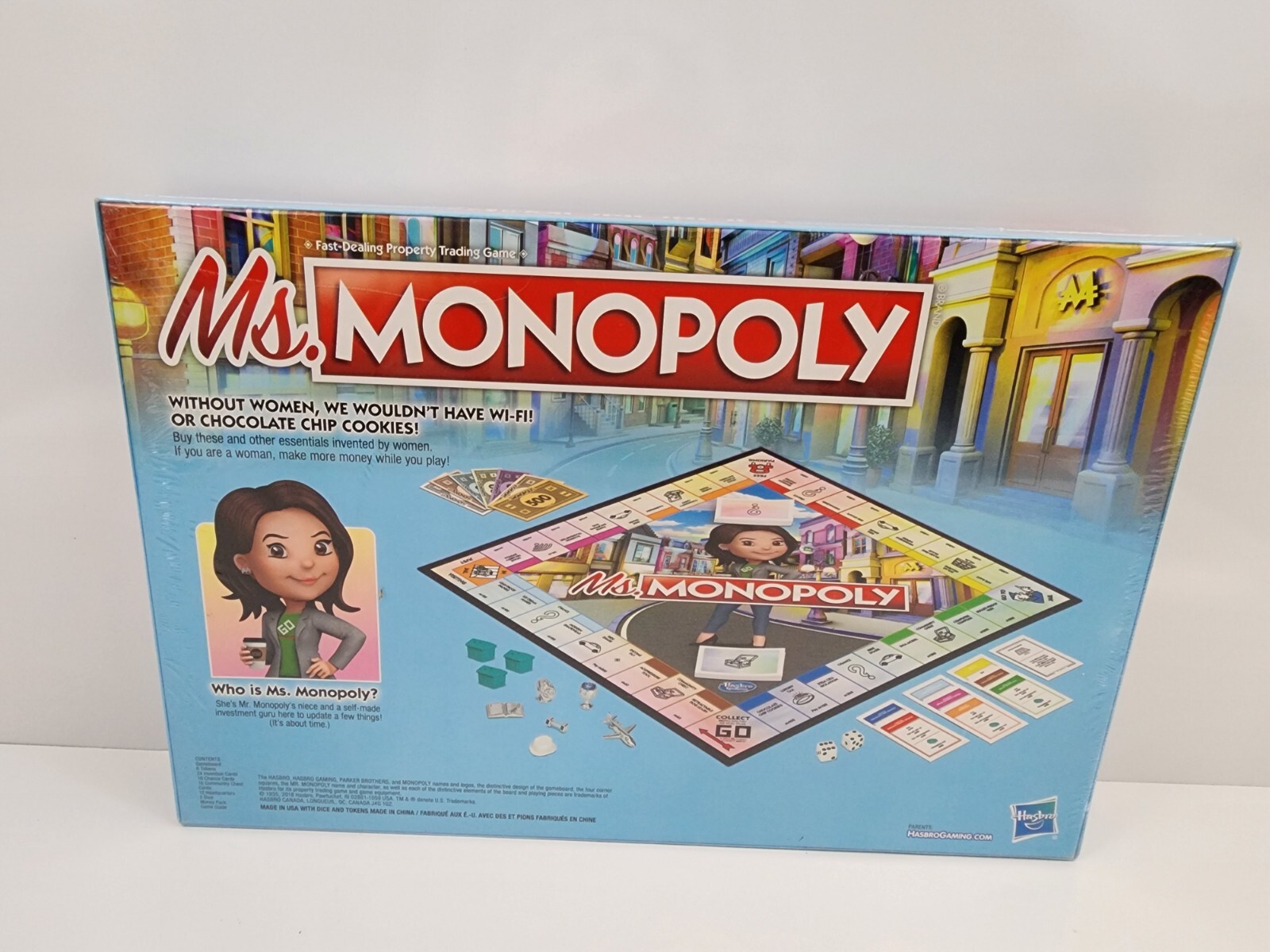 Ms Monopoly Board Game for Ages 8 & Up Hasbro Ms Miss Monopoly Game ...