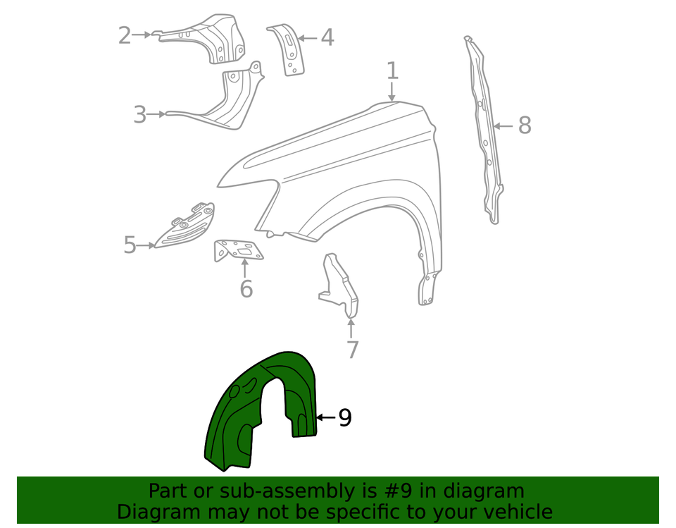 Genuine Volkswagen Fender Liner 2GJ-805-911-E | eBay