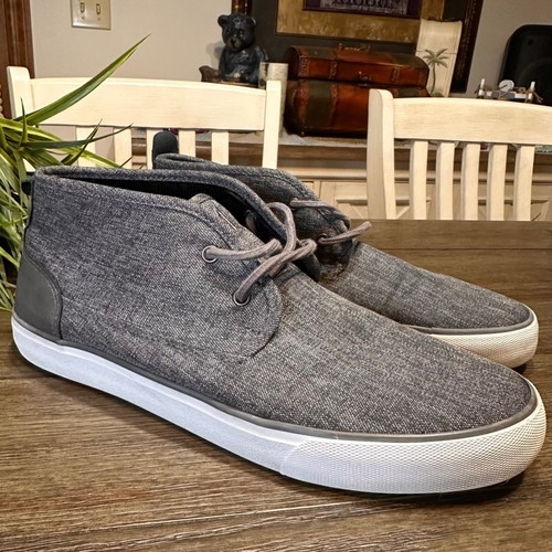 Andrew Marc Reade Textile Chukka Fashion Sneakers Charcoal Mens 10 | eBay