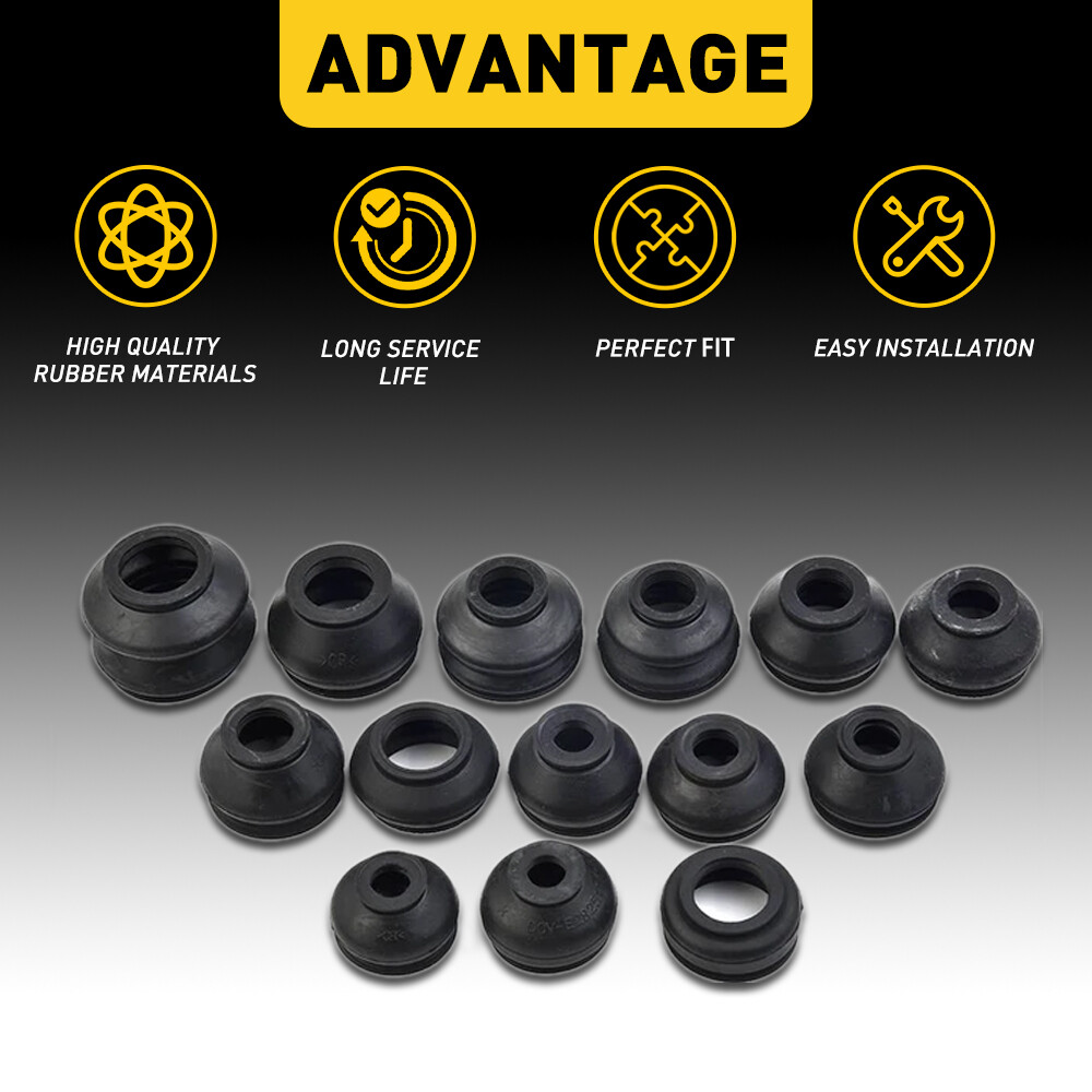 14 Pcs Universal Rubber Ball Joint Rubber Dust Boot Cover Track Rod End ...