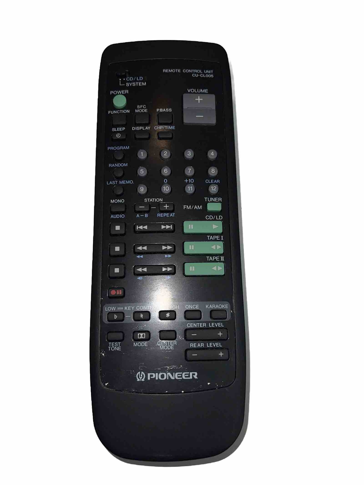 PIONEER LASERDISC STEREO SYSTEM REMOTE CONTROL CU-CL005 CL-J75LD | eBay