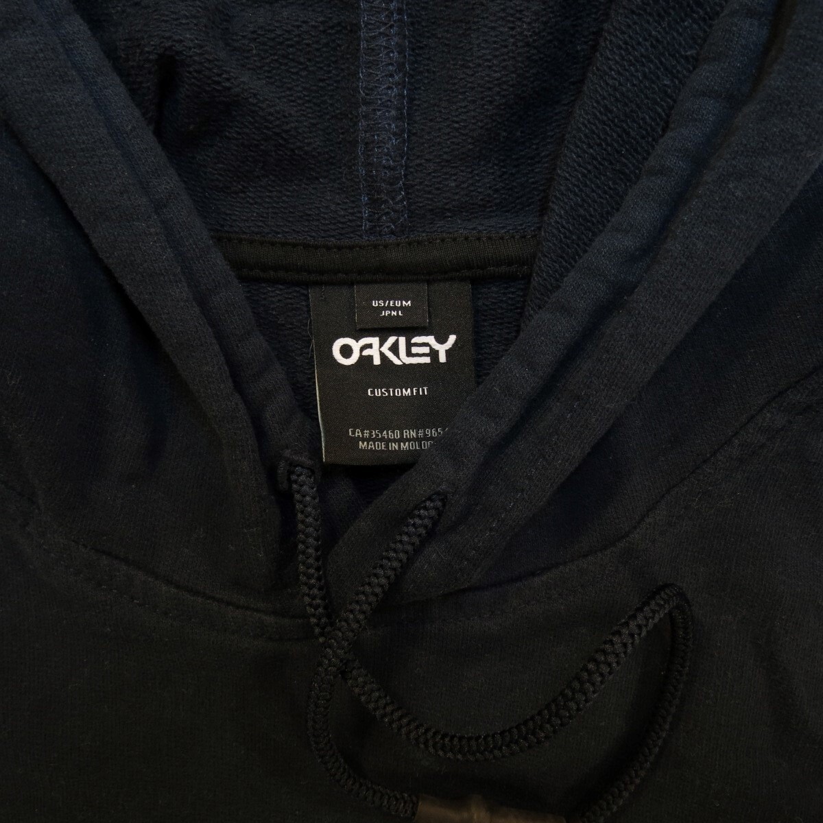 OAKLEY CUSTOM FIT PULLOVER HOODIE HOODED SWEATSHIRT Sz Mens M Navy Blue ...