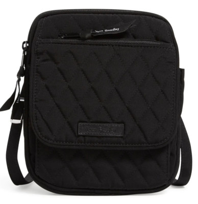 Vera Bradley Classic Black RFID Mini Hipster Crossbody Quilted ...