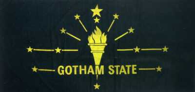 BATMAN RETURNS Gotham State Torch Symbol - Handbill / Window Poster ...