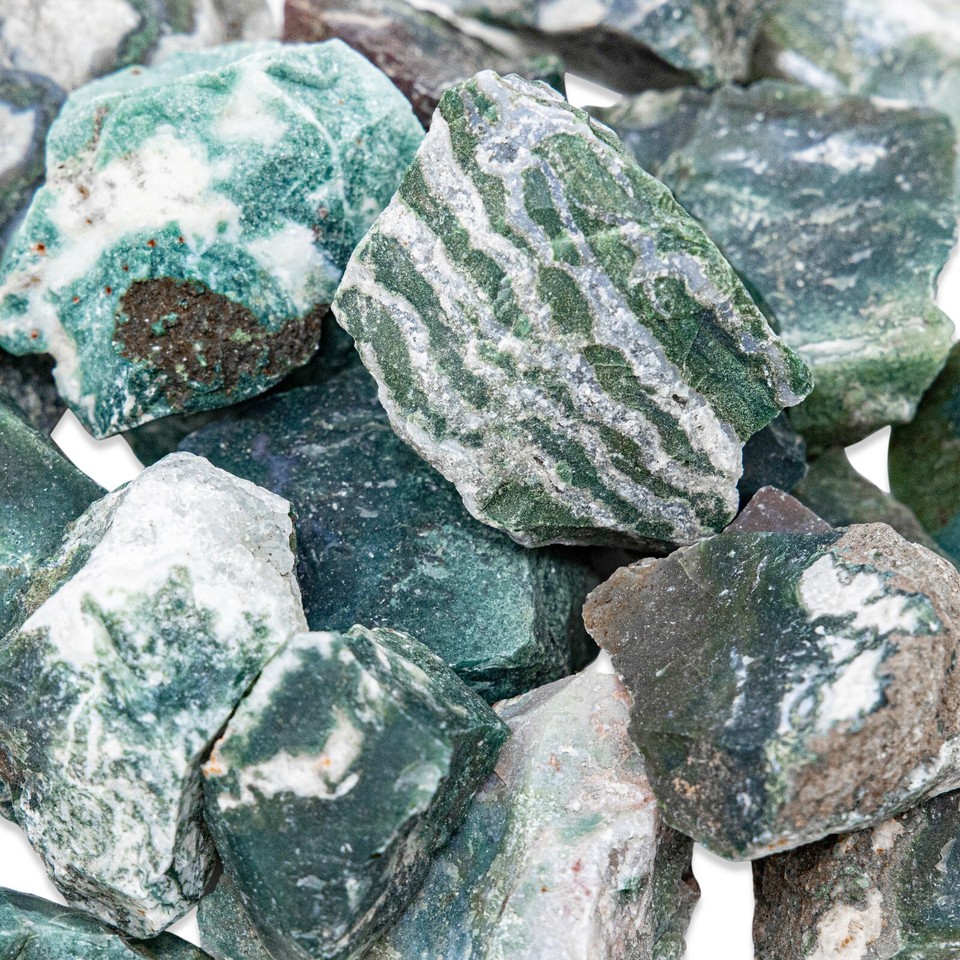 Raw Moss Agate - From India - Bulk Rough Crystals Natural Healing ...