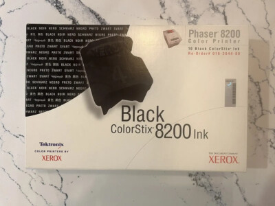 Phaser 8200 XEROX Color Printing 10 Black Color Stix Ink SEALED SOLID ...