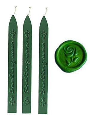 New 3Pcs Grass Green Wax Sticks with Wicks for Decorative Wedding ...