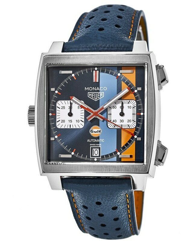 TAG Heuer Monaco Blue/Orange Men's Watch - CAW211R.FC6401 for sale ...