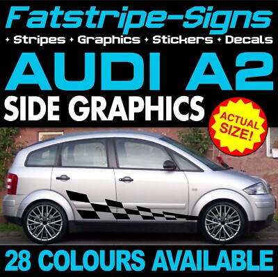 to fit AUDI A2 GRAPHICS STRIPES STICKERS DECALS CAR VINYL S-LINE ...