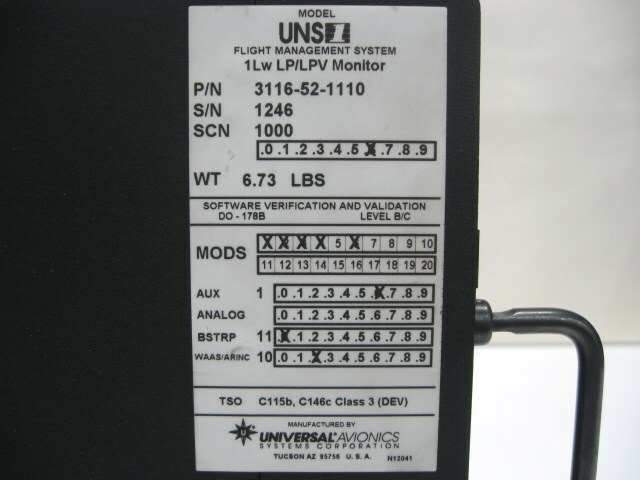 Universal LP/LPV Monitor -Model: UNS-1Lw - PN: 3116-52-1110 ...