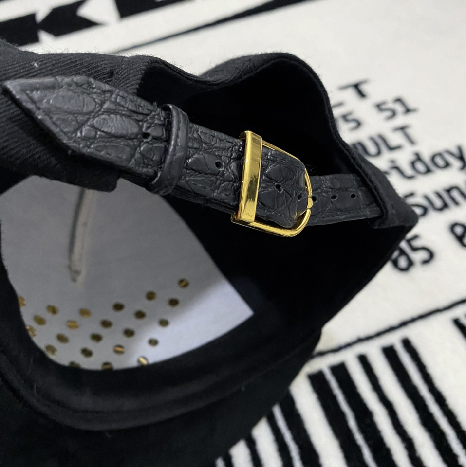 1 Of 1 Custom Designer Croc & Lamb Skin Pyramid Studs Black Hat | eBay