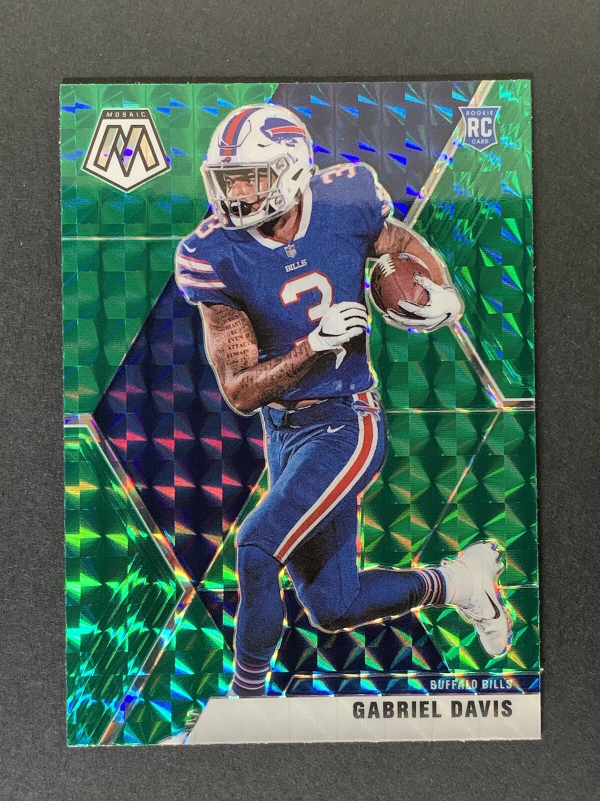 2020 Mosaic Gabriel Davis Mosaic Green Prizm Rookie RC #239 Bills | eBay