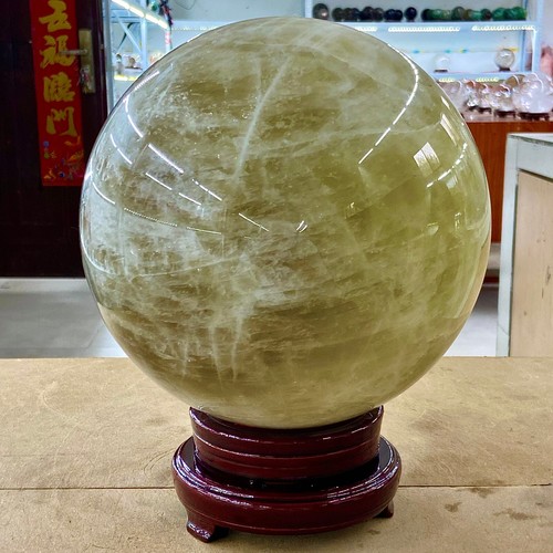 34.61LB Natural Yellow crystal ball Quartz Citrine sphere Mineral ...