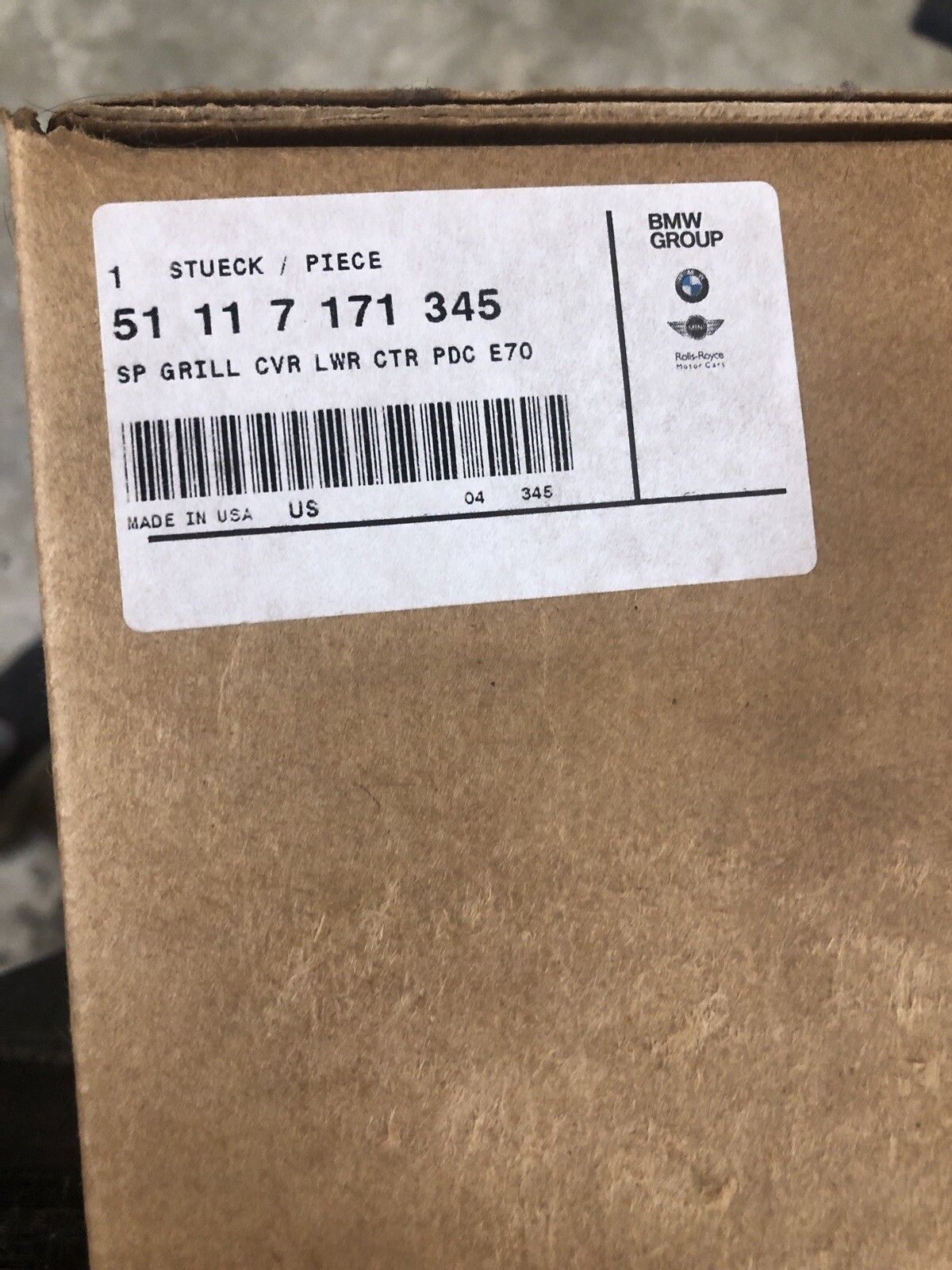 For BMW Genuine Bumper Cover Spacer Panel Front 51117171345 | eBay