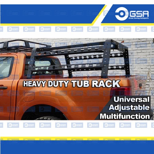 HD Universal Ute Tub Rack Powdercoated Steel DIY Install with LED Work ...