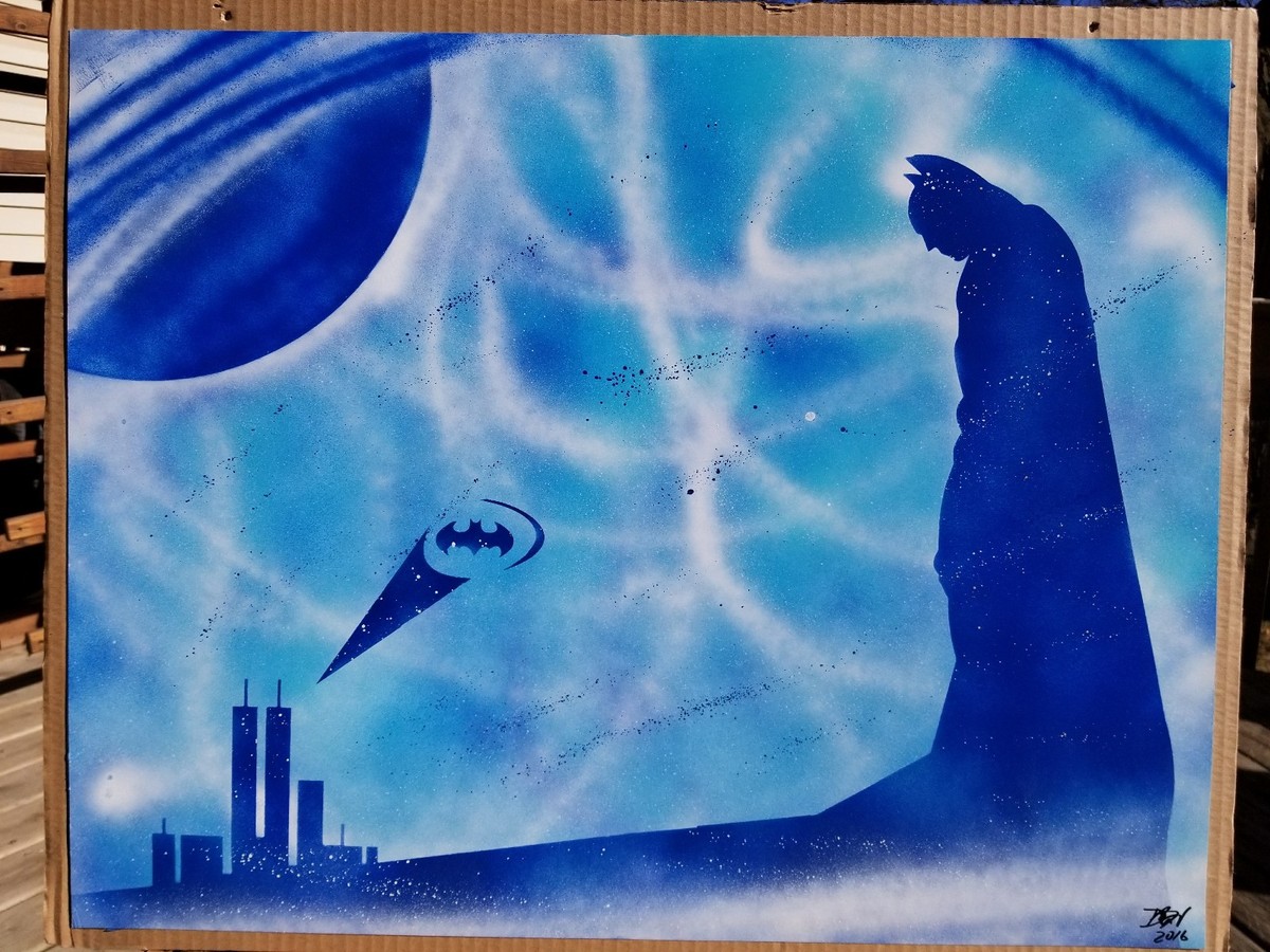 Batman Spray Paint Logo Quick Batman Spray Paint Art From A Recent