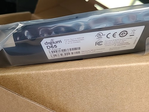 NEW Digium Asterisk D65 6 Line Color Display Black IP Phone Sangoma ...