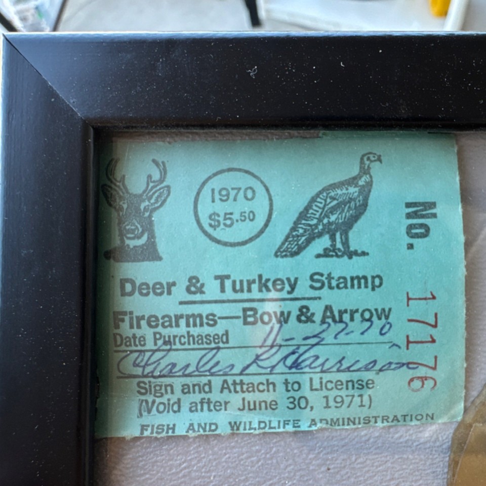 1970 Ohio Vintage State-Wide Hunter License Deer & Turkey Stamp | eBay