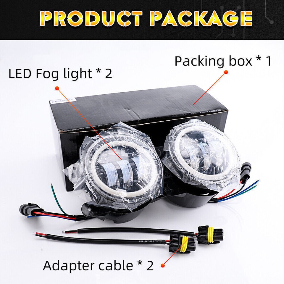Pair Clear LED Fog Light For Lexus ES300h ES350 2013-2015 Bumper ...
