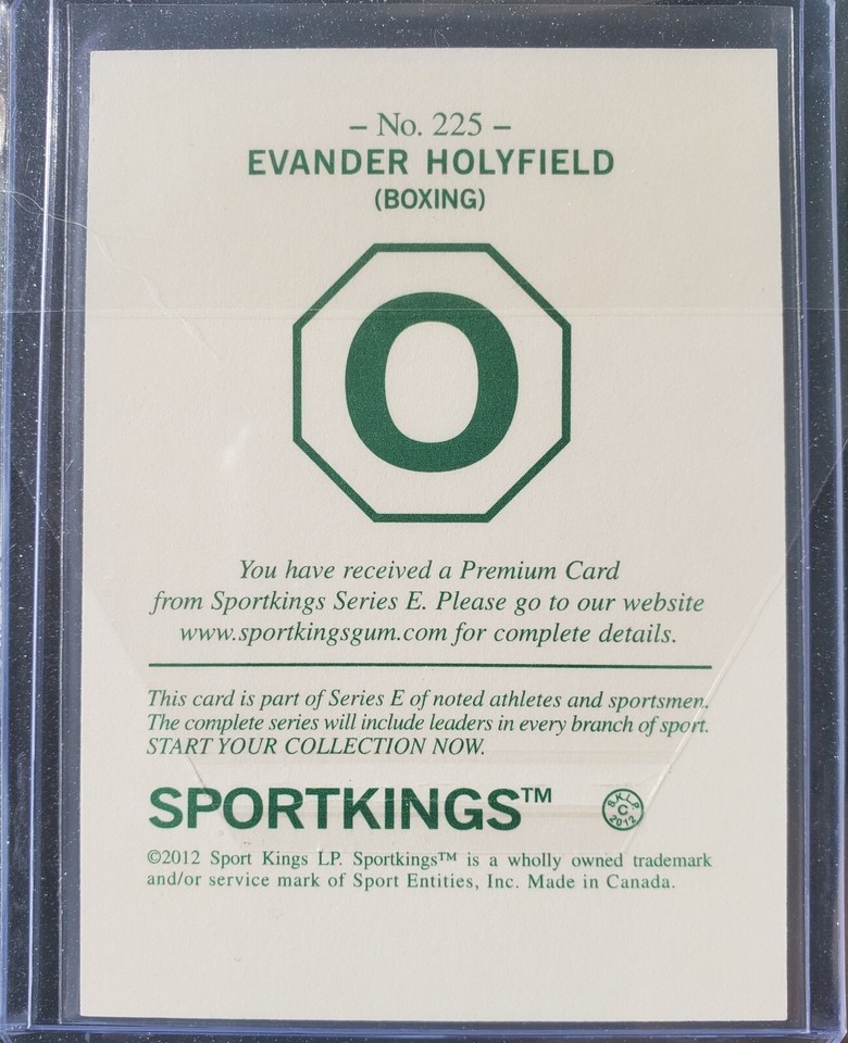 2012 SPORT KINGS BOXING CARD 🇺🇸EVANDER HOLYFIELD #225 | eBay