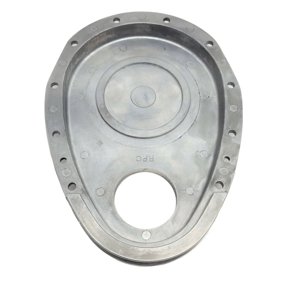 Small Block Chevy Polished Aluminum Timing Chain Cover & Tab SBC 350 ...