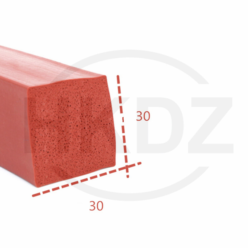 Red Silicone Rubber Sponge Square Strip Closed Cell Foam Backer Rod ...