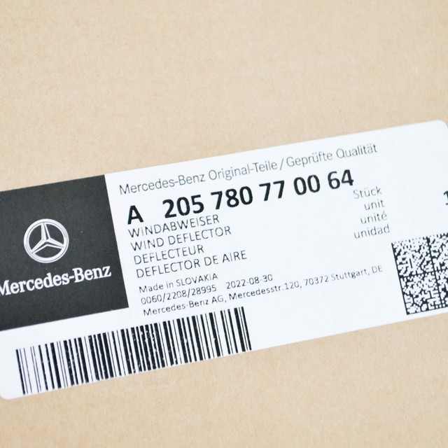 MERCEDES-BENZ C W205 ROOF AIR DEFLECTOR A2057807700 OEM for sale online ...