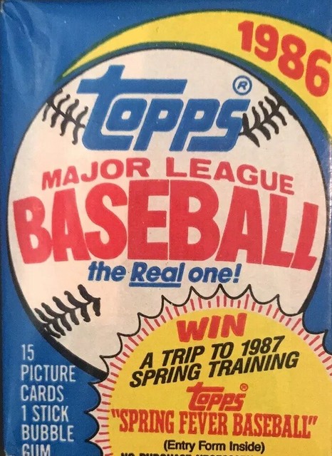 1986 Topps Baseball Wax Pack (1) Fresh from Box! | eBay